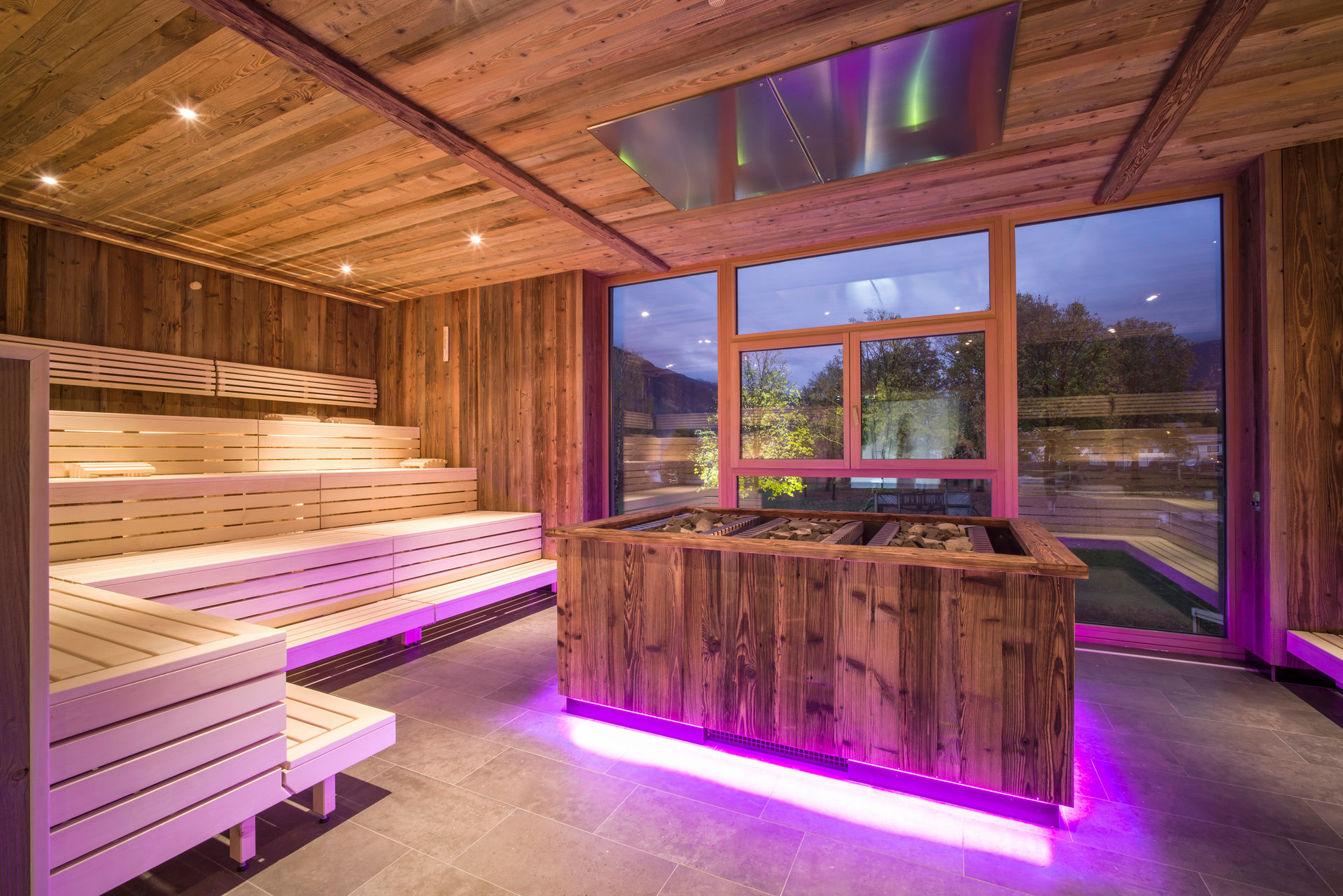 Der Saunabereich im Camping Resort
